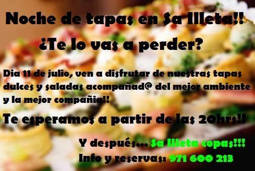 Carta del restaurante Sa Illeta, Es Pont d'Inca