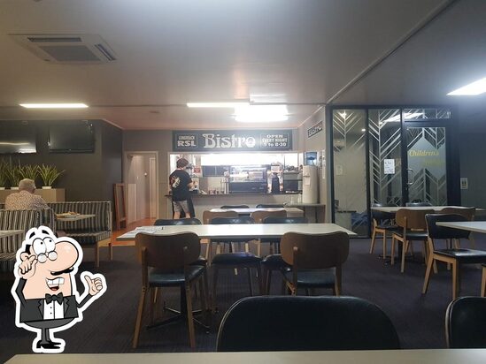Menu at RSL Bistro restaurant, Longreach