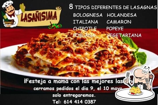 Carta de Lasañisima Restaurante, Chihuahua