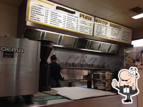 Menu at Steve's Fish Shop Maryborough fast food, Maryborough