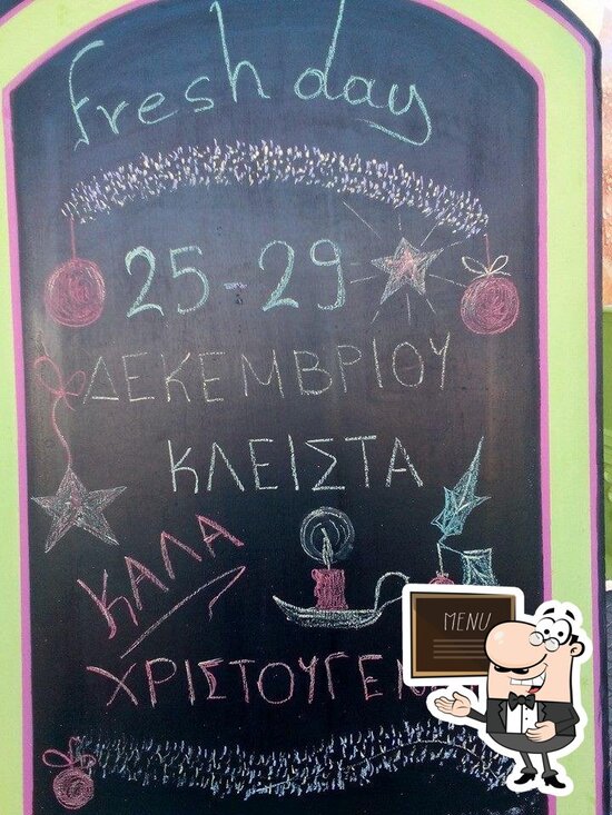 Menu at Fresh Day, Paralia