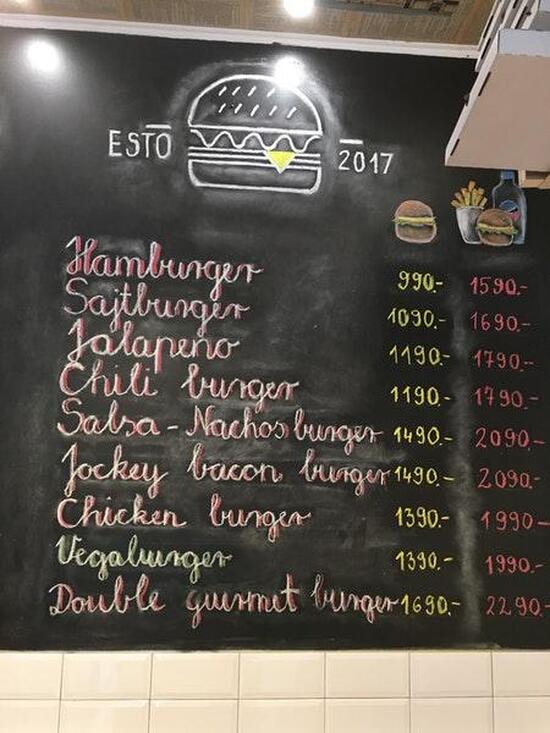Menu at Gourmet Buda pub & bar, Budapest