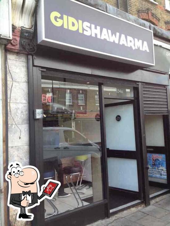 Menu at Gidi Shawarma restaurant, London, 134A New Cross Rd
