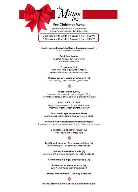 Menu at Milton Inn pub & bar, Dundee