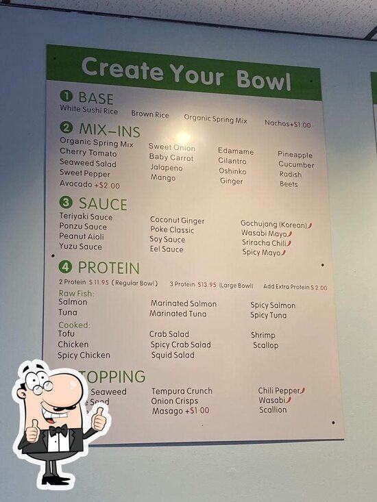 Menu at Blue Fish Hawaii Poke Bowl restaurant, Ames
