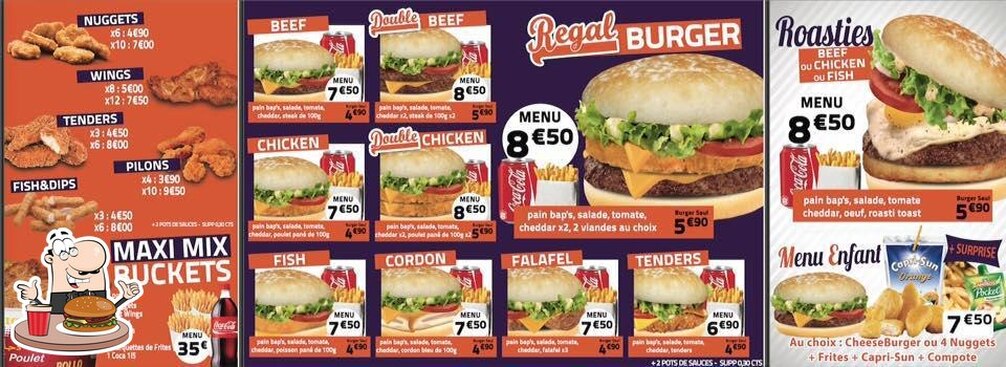 Menu at El Regal restaurant, Cannes