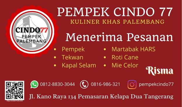 Menu at Pempek Cindo 77 restaurant, Kelapa Dua