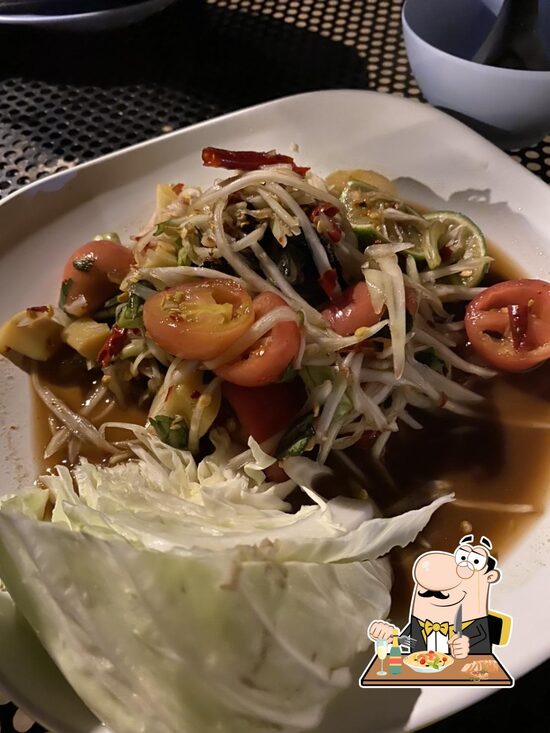 Menu at ร้านดอกหญ้าริมโขง restaurant, Pak Khat