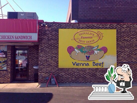 Menu at Donald's Famous Hot Dogs restaurant, Chicago, S Central Ave