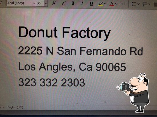 Menu at Donut Factory pub & bar, Los Angeles, N San Fernando Rd