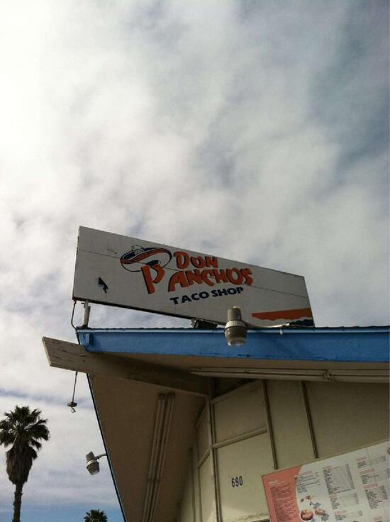 Menu at Don Pancho's Mexican Food restaurant, Imperial Beach