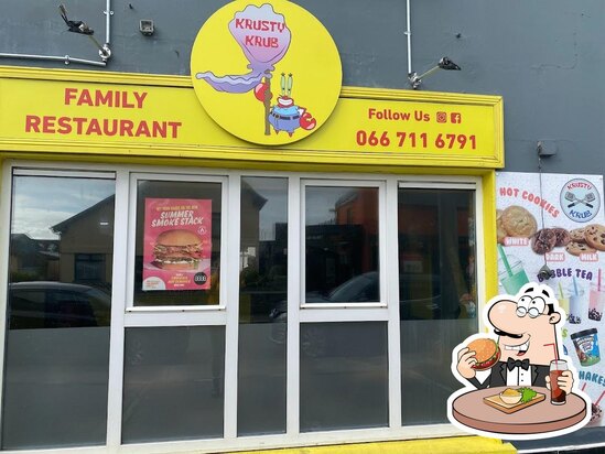 Menu at The Krusty Krub restaurant, Ireland