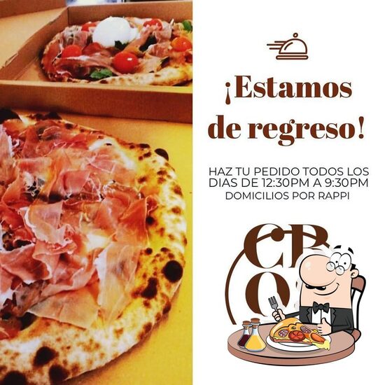 Menu at Pizza Crosta restaurant, Bogotá