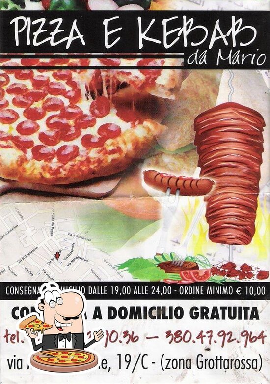 Menu at Pizzeria Kebab Da Mario E Karim, Rome