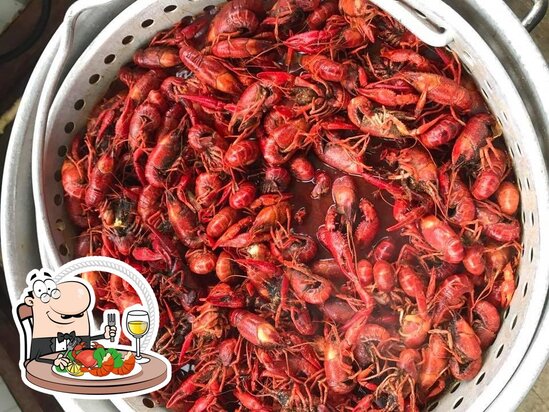 Menu at D&E Crawfish on the Go restaurant, Mamou