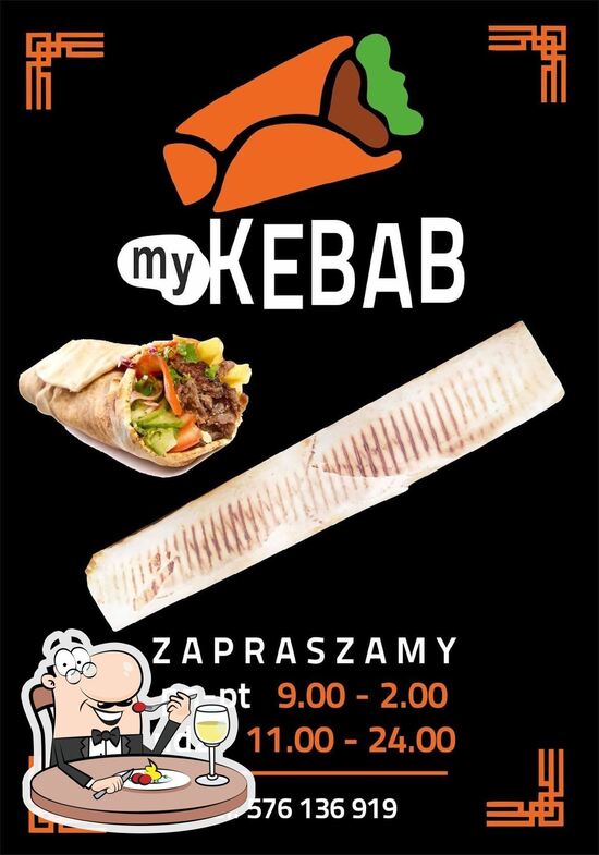 Menu at My Kebab restaurant, Lublin, Hugona Kołłątaja 4/4