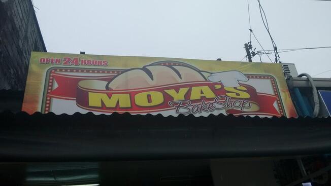 Carta de Moya's Bakeshop, Ciudad Quezon