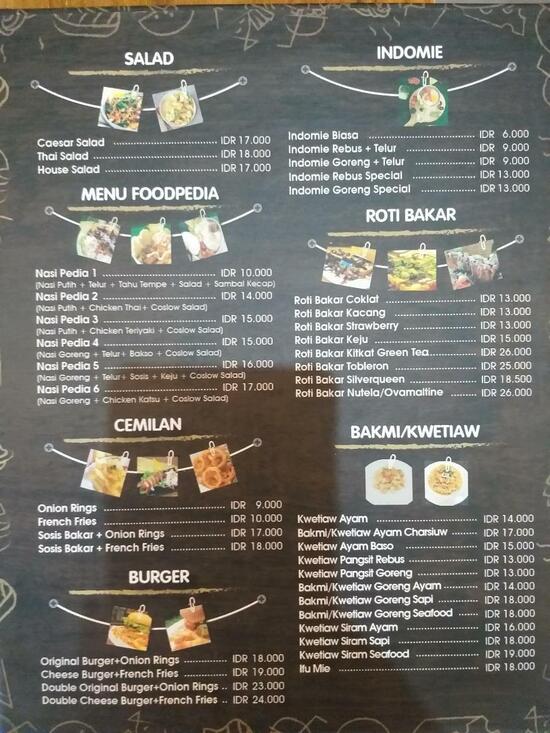 Menu at Foodpedia & Kopi Dari Hati Karawang restaurant, Karawang