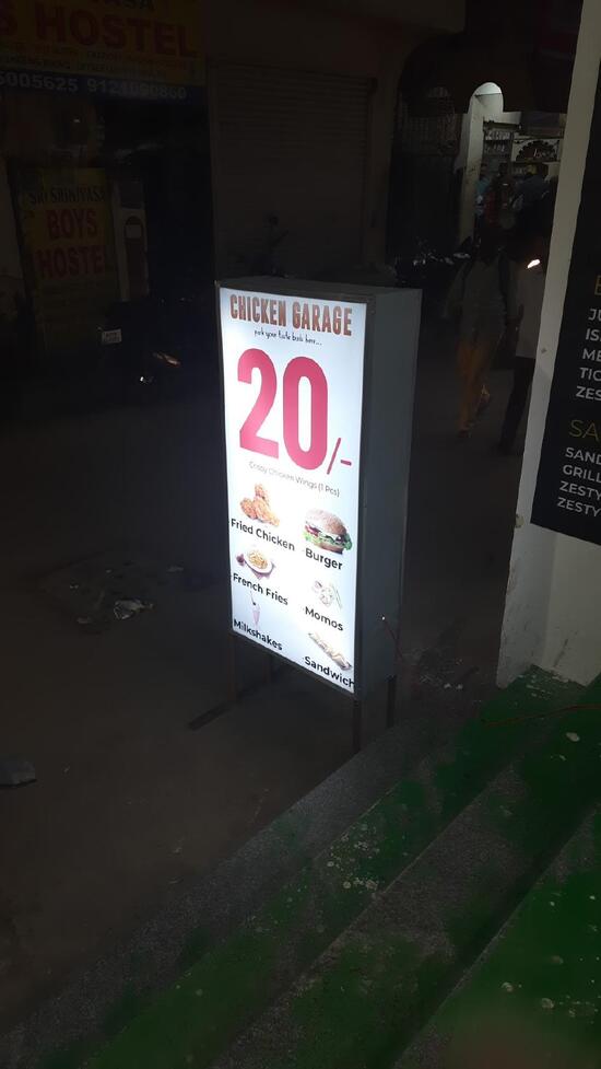 Menu at Chicken Garage, Hyderabad