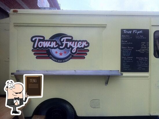 Menu at Town Fryer restaurant, Ottawa, Preston St