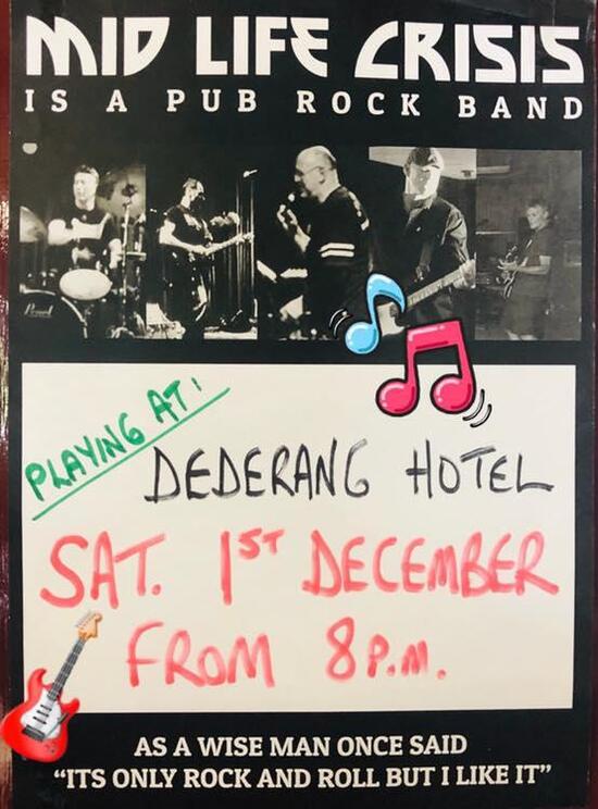 Menu at Dederang hotel pub & bar, Dederang