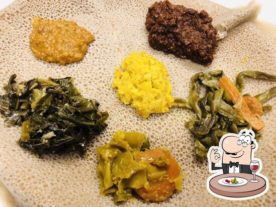 Menu at Makeda Ethiopian Restaurant, Alexandria