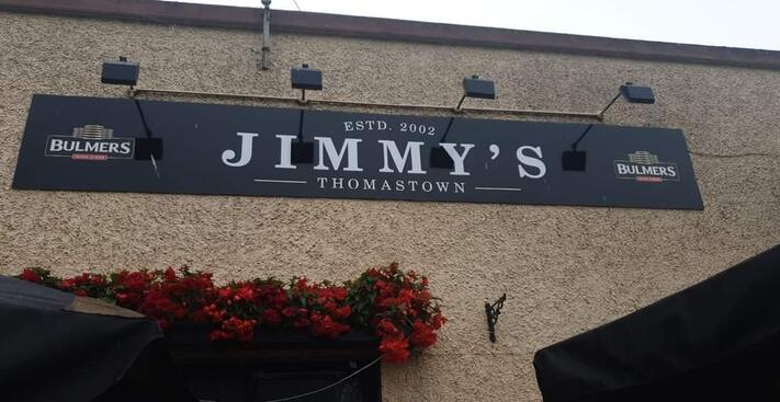 Menu at Jimmys Bar, Thomastown