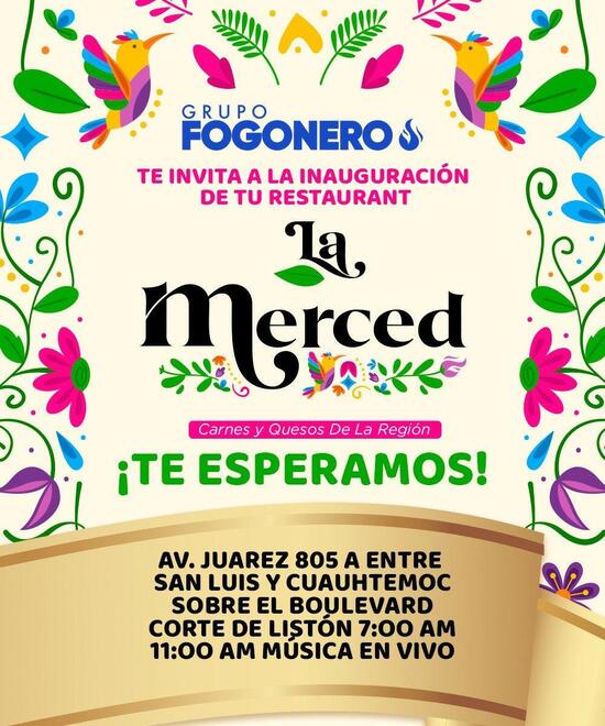 Menu at La Merced restaurant, Ruiz