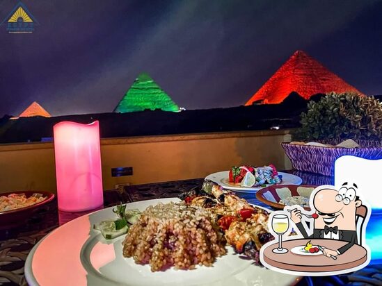 Menu at Egypt pyramids cafe, Giza