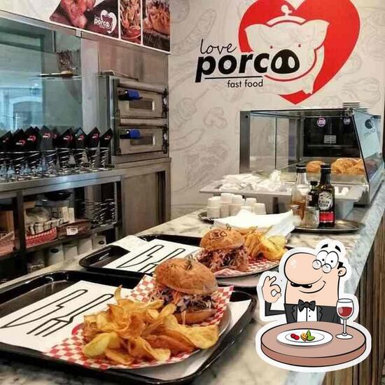 Menu at Love Porco restaurant, Lisbon