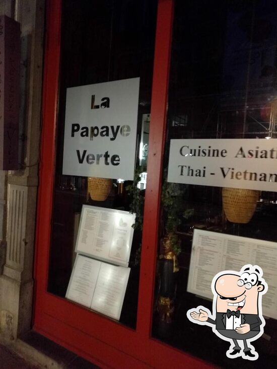 Menu at La Papaye Verte, Brussels