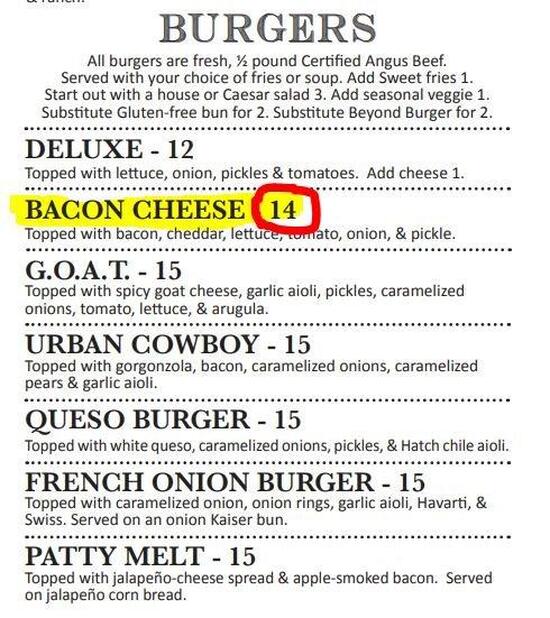 Menu at Diamond X Beer pub & bar, Billings
