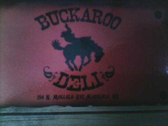 Menu at Buckeroo Deli restaurant, Molalla