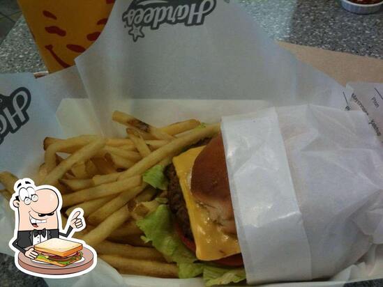 Menu at Hardee's fast food, Myerstown