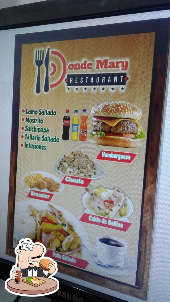Menu at Restaurant Donde Mary, Comas