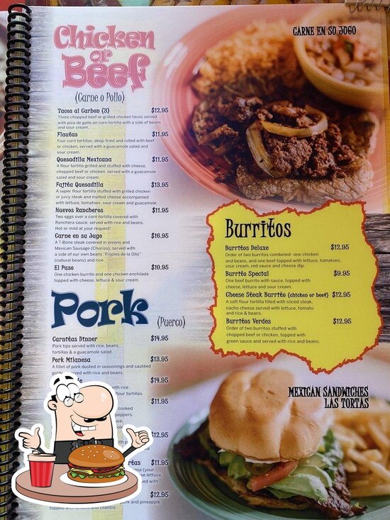Menu at Si Señor Mexican Restaurant, Eldon