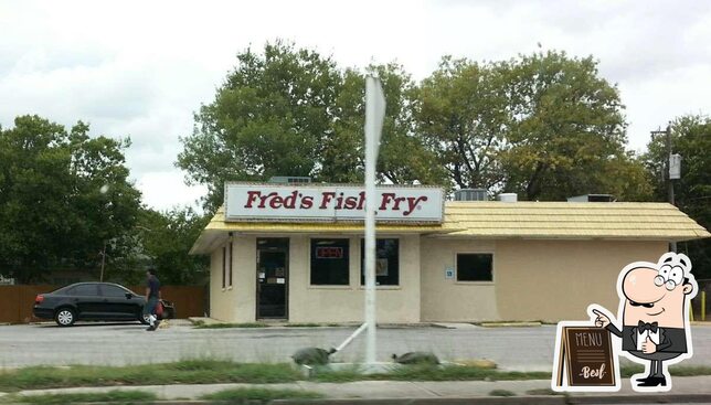 Menu at Fred's Fish Fry restaurant, San Antonio, Blanco Rd