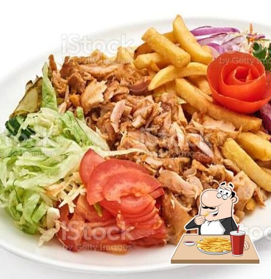 Menu at BM King kebab restaurant, Łódź