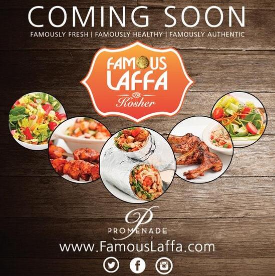 Menu at Famous Laffa Promenade Mall restaurant, Richmond Hill
