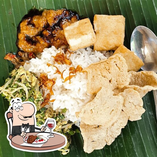 Menu at Ni Sarti's Tofu Rice Sukawati restaurant, Indonesia, C73J+X6R
