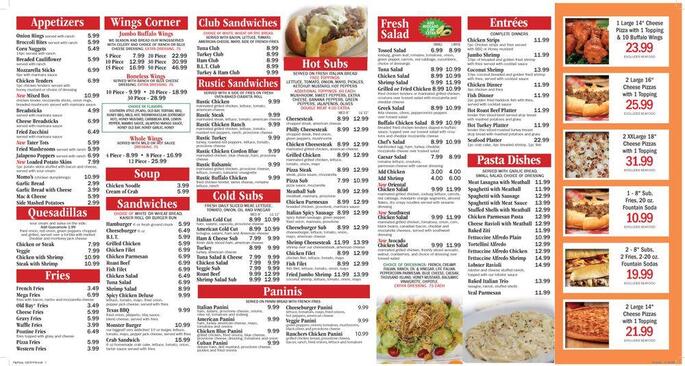 Menu at Flip Pizza & Grill pizzeria, Elkridge
