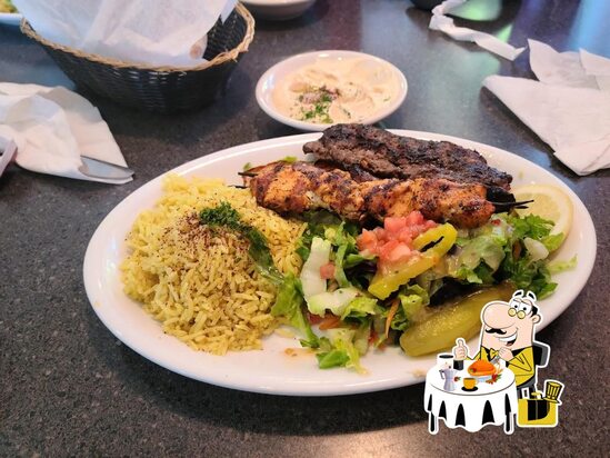 Menu at Mirage Mediterranean restaurant, Louisville