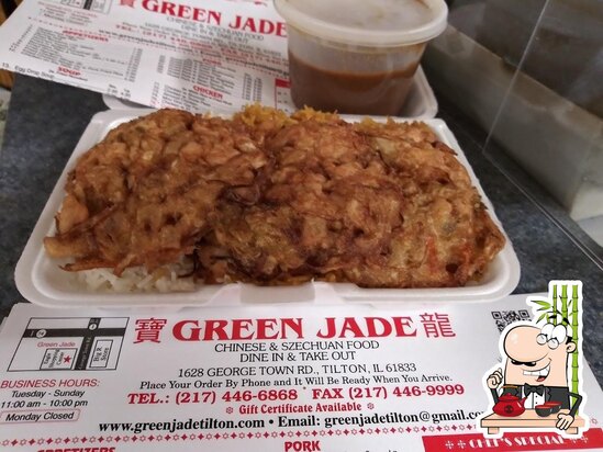 Menu at Green Jade Chinese restaurant, Tilton