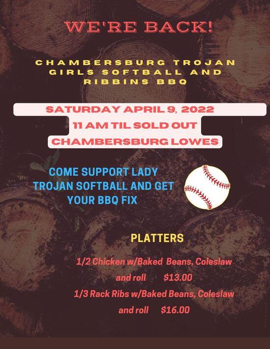 Menu at Ribbins BBQ, Chambersburg, Lincoln Way E