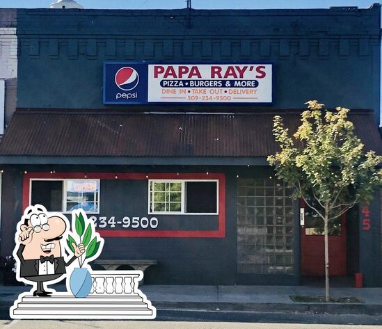 Menu at Papa Ray's pizzeria, Connell