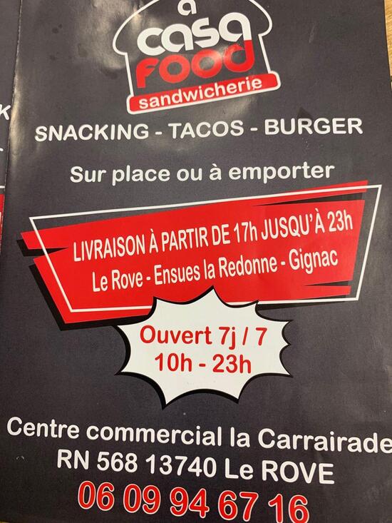 A Casa food, Le Rove, Centre commercial la Carrairade - Restaurant reviews