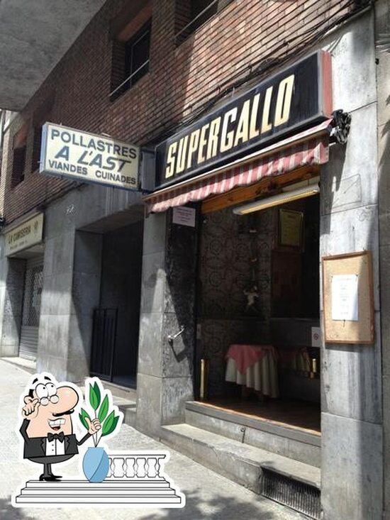 Menu at Supergallo restaurant, Barcelona