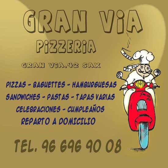 Carta de PIZZERÍA GRAN VÍA, Sax