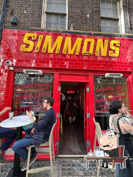 Menu at Simmons Bar Soho, London, 2 Bateman St