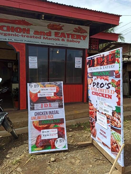 Menu at JDL Lechon & Eatery restaurant, Maramag